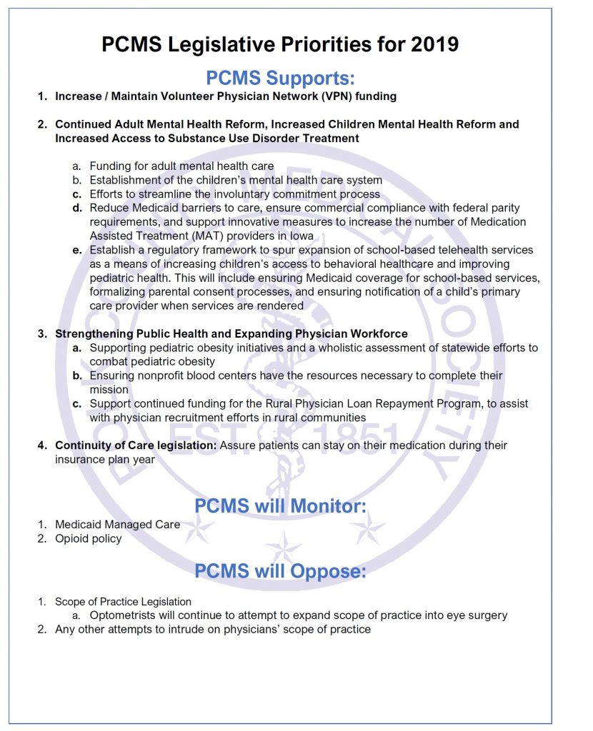 Legislative Priorities